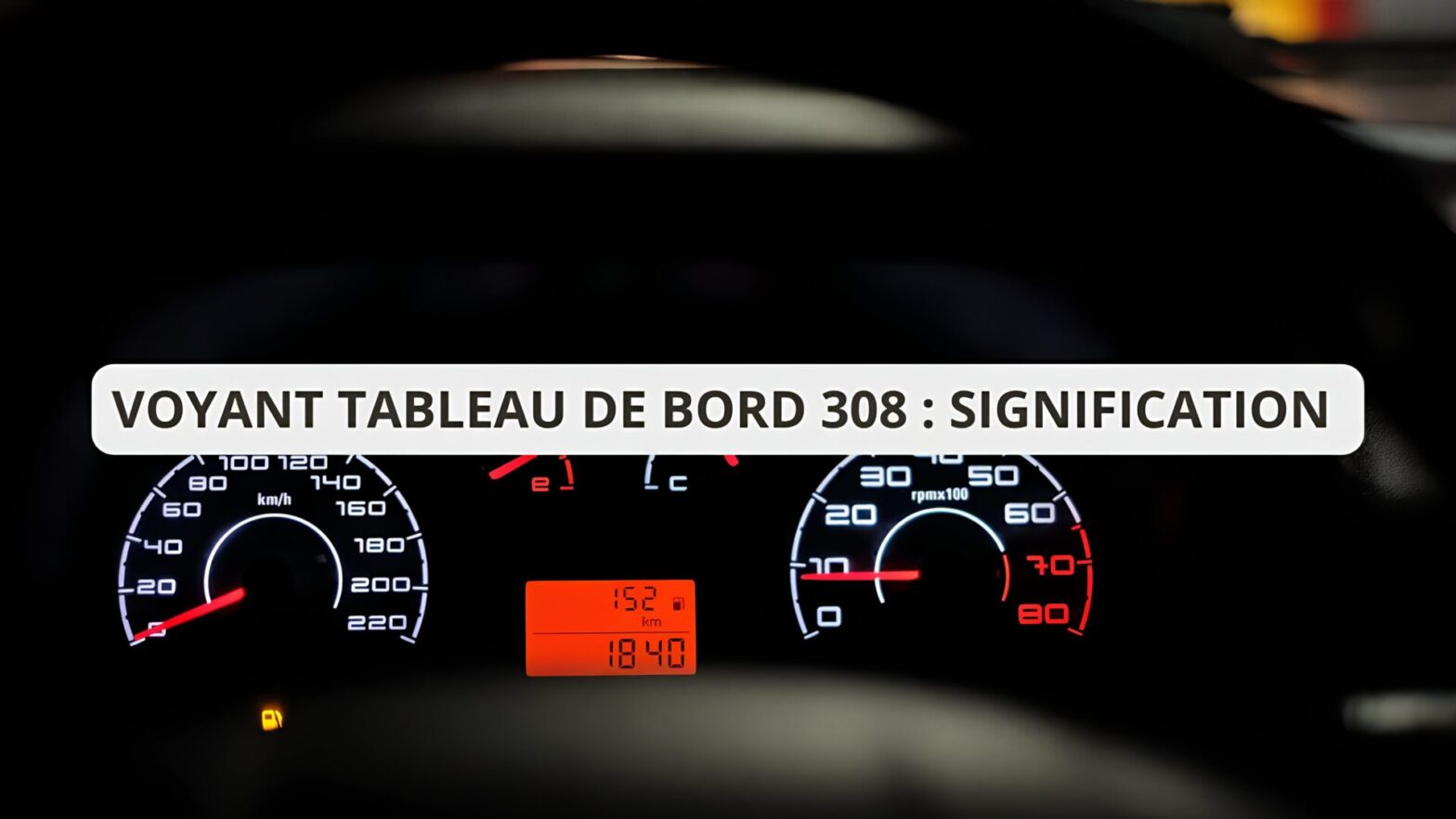 Voyant Tableau De Bord Peugeot 308